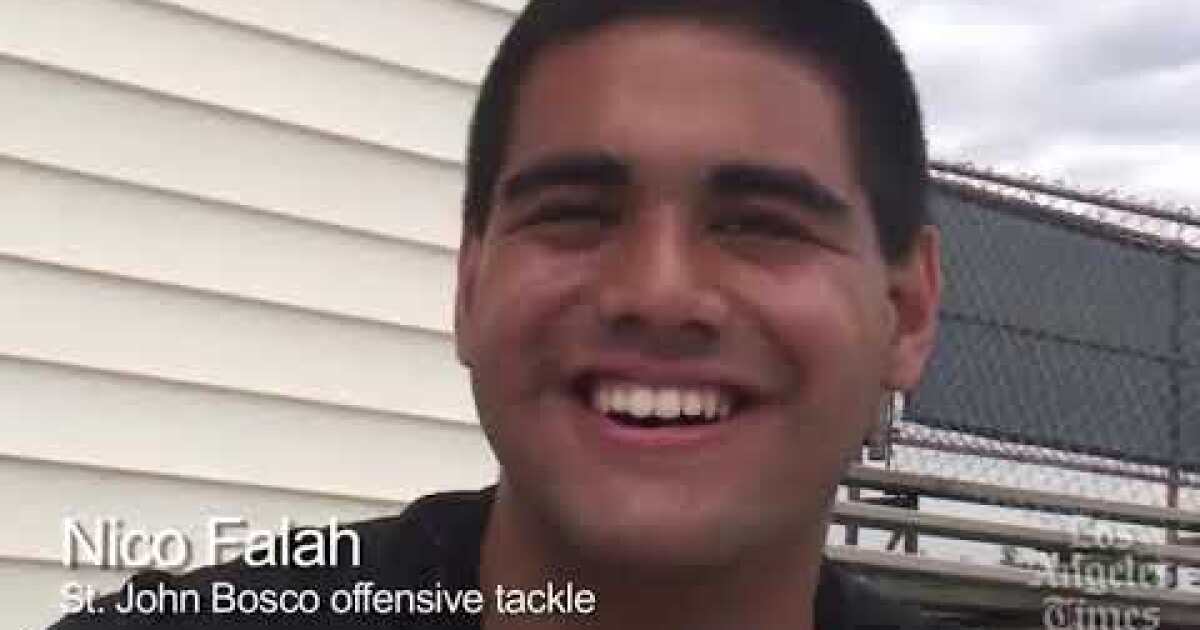 Nico Falah is left tackle to admire - Los Angeles Times