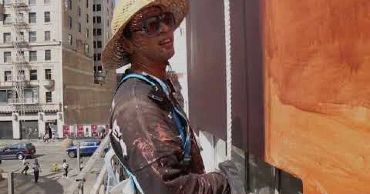 Muralist Robert Vargas is painting a towering history of L.A. above the ...
