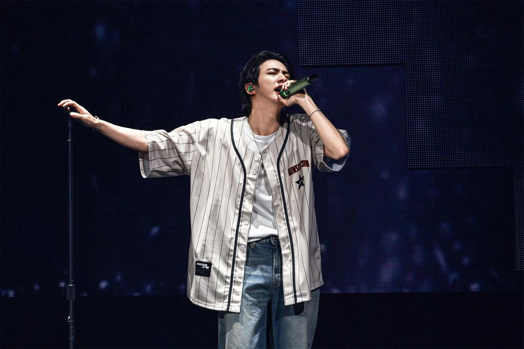 Jin of BTS gives a master class in fan connection at Honda Center - Los ...