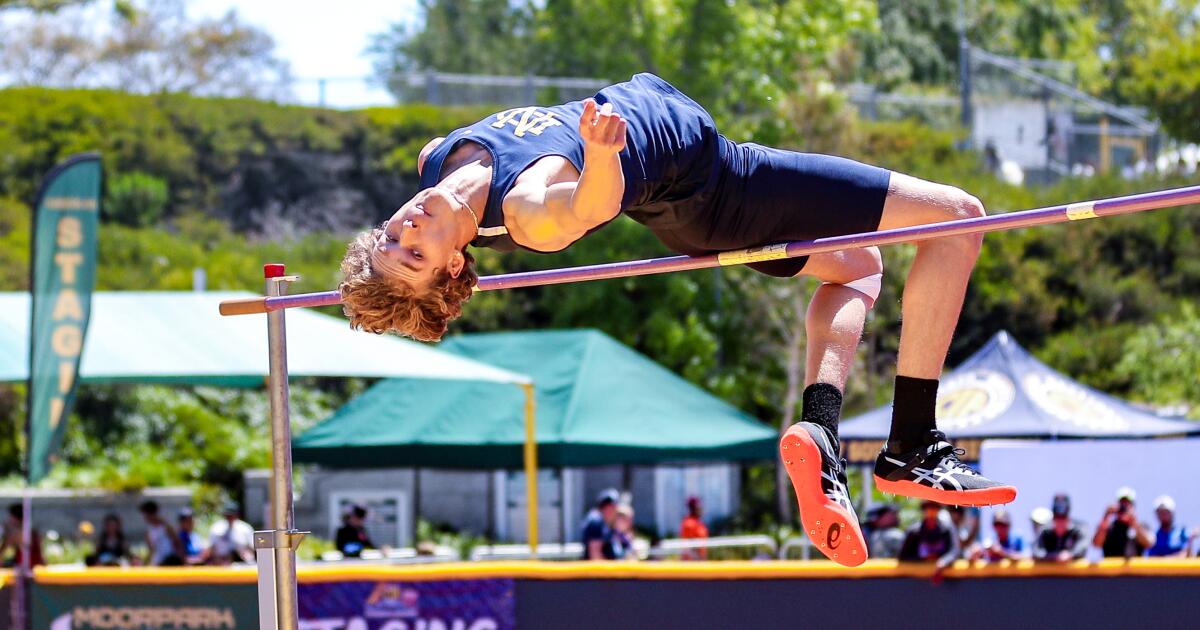 Notre Dame's JJ Harel clears 7 feet in high jump to win D3 title - Los ...
