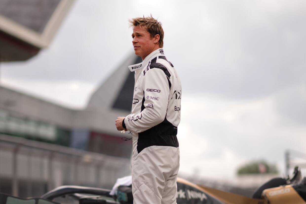‘F1' review: Brad Pitt is the engine behind a loud and silly racing ...