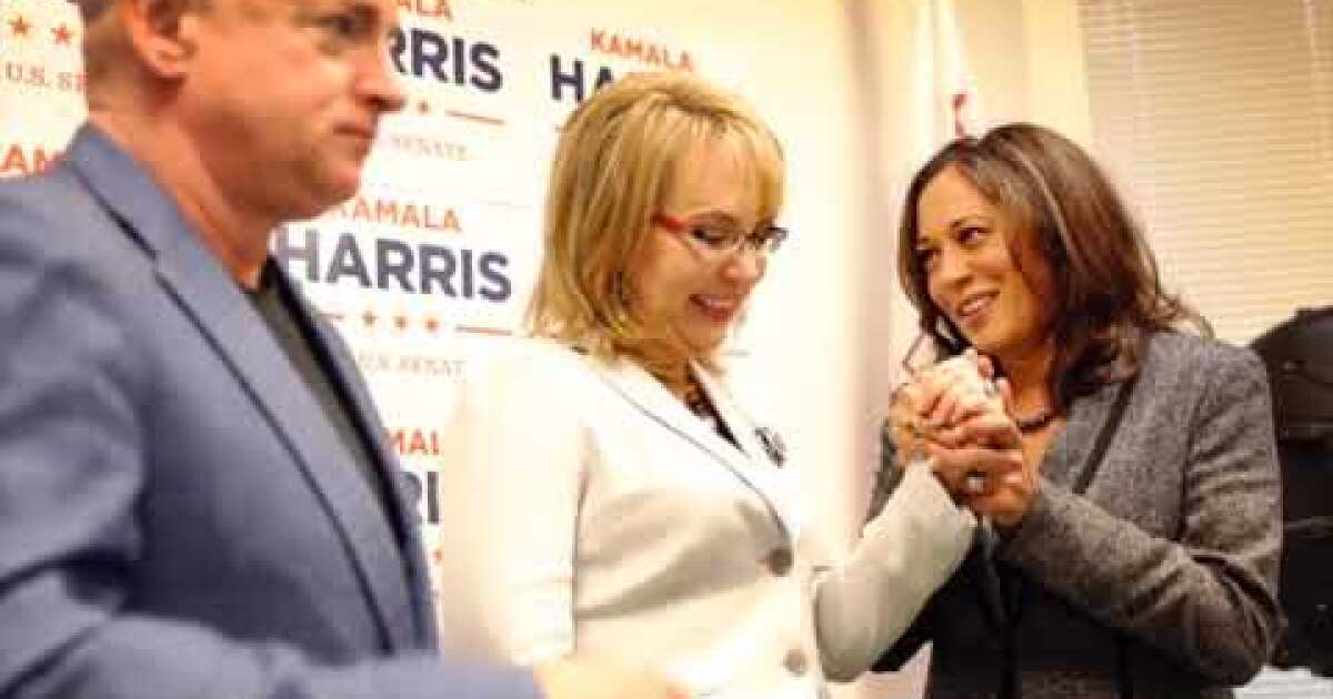 Gabby Giffords and husband Mark E. Kelly endorse U.S. Senate candidate Kamala Harris - Los ...