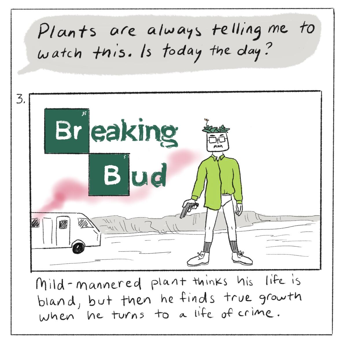 'Fronds'? TV shows reimagined with plants in this comic - Los Angeles Times