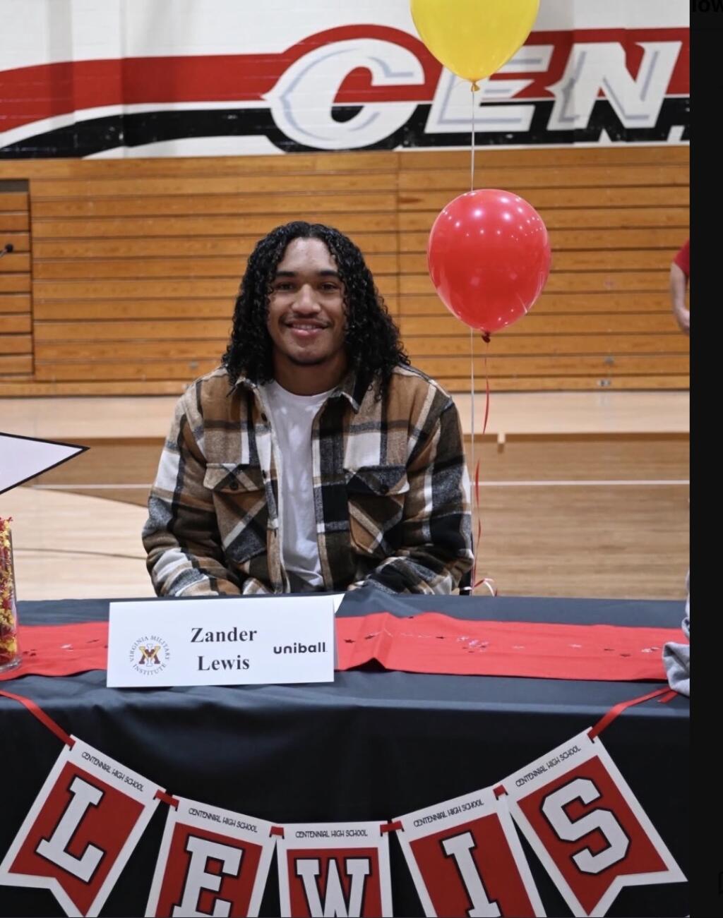 Prep talk: Corona Centennial's Zander Lewis to play football at VMI ...